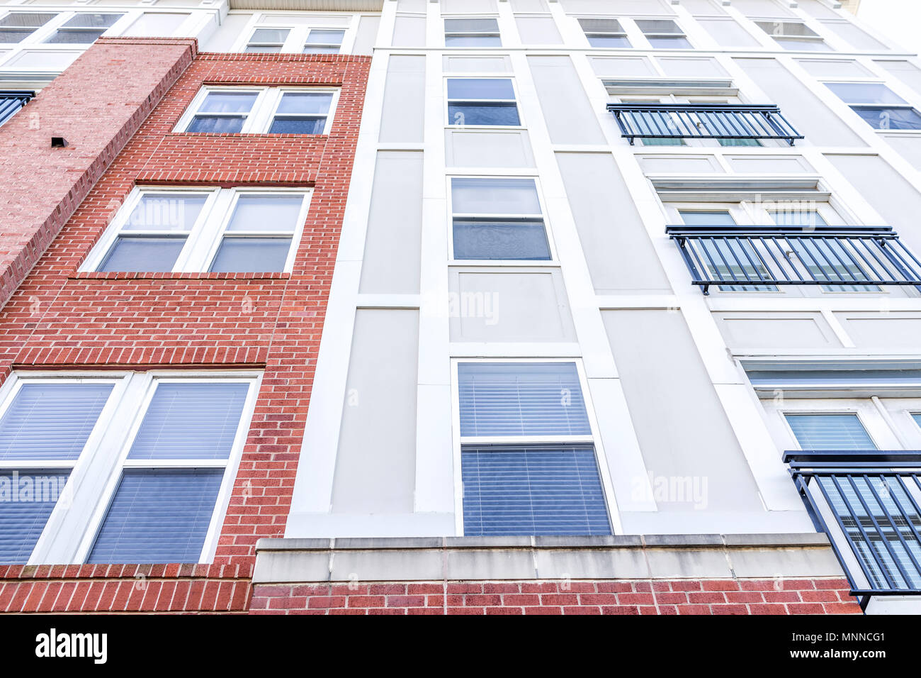 New construction exterior pattern of apartment condo, condominiums ...