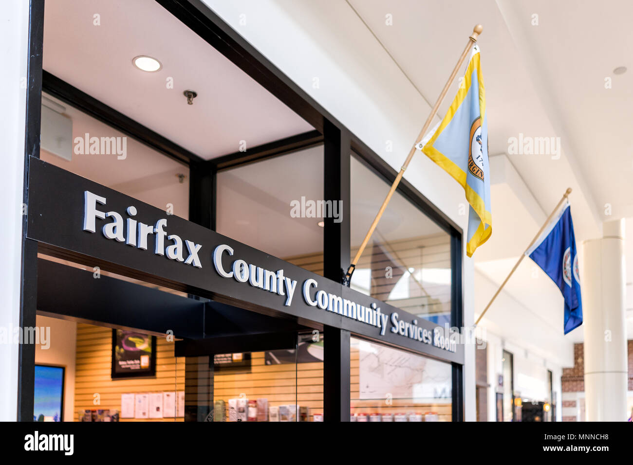 Tysons, USA - January 26, 2018: Fairfax County Community Service office ...
