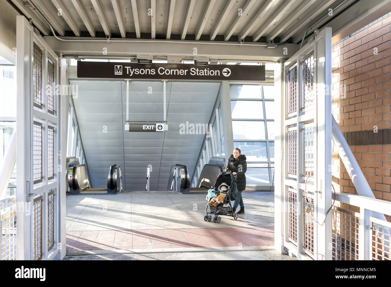 Tysons, USA - January 26, 2018: Tyson's Corner Mall Subway Metro ...