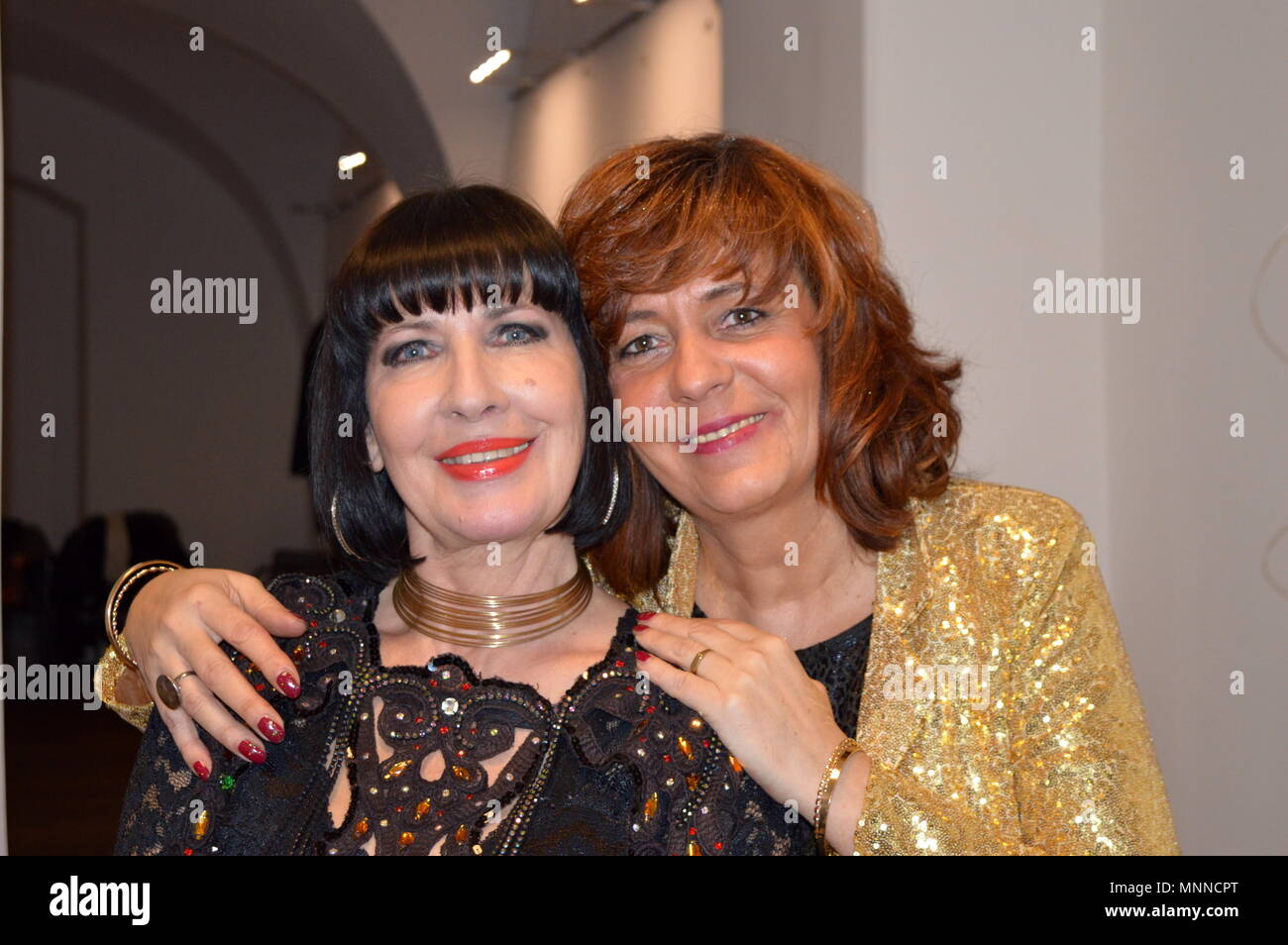 sandra mo and angelika martin singer in goerlitz germany Stock Photo ...