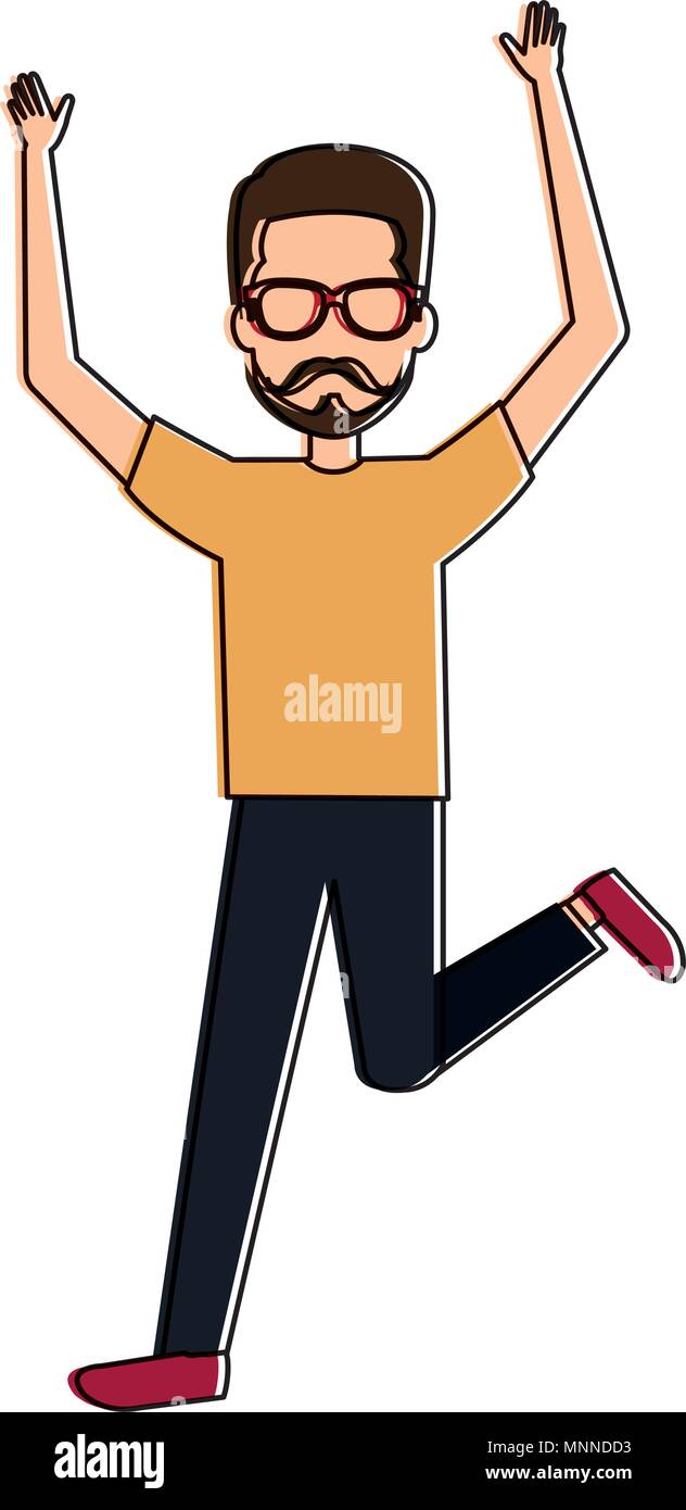 Cheerful excited surprised adult Cut Out Stock Images & Pictures - Alamy