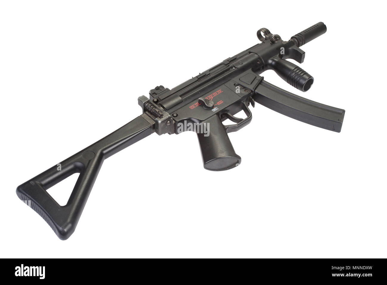 submachine gun MP5 isolated on white Stock Photo - Alamy