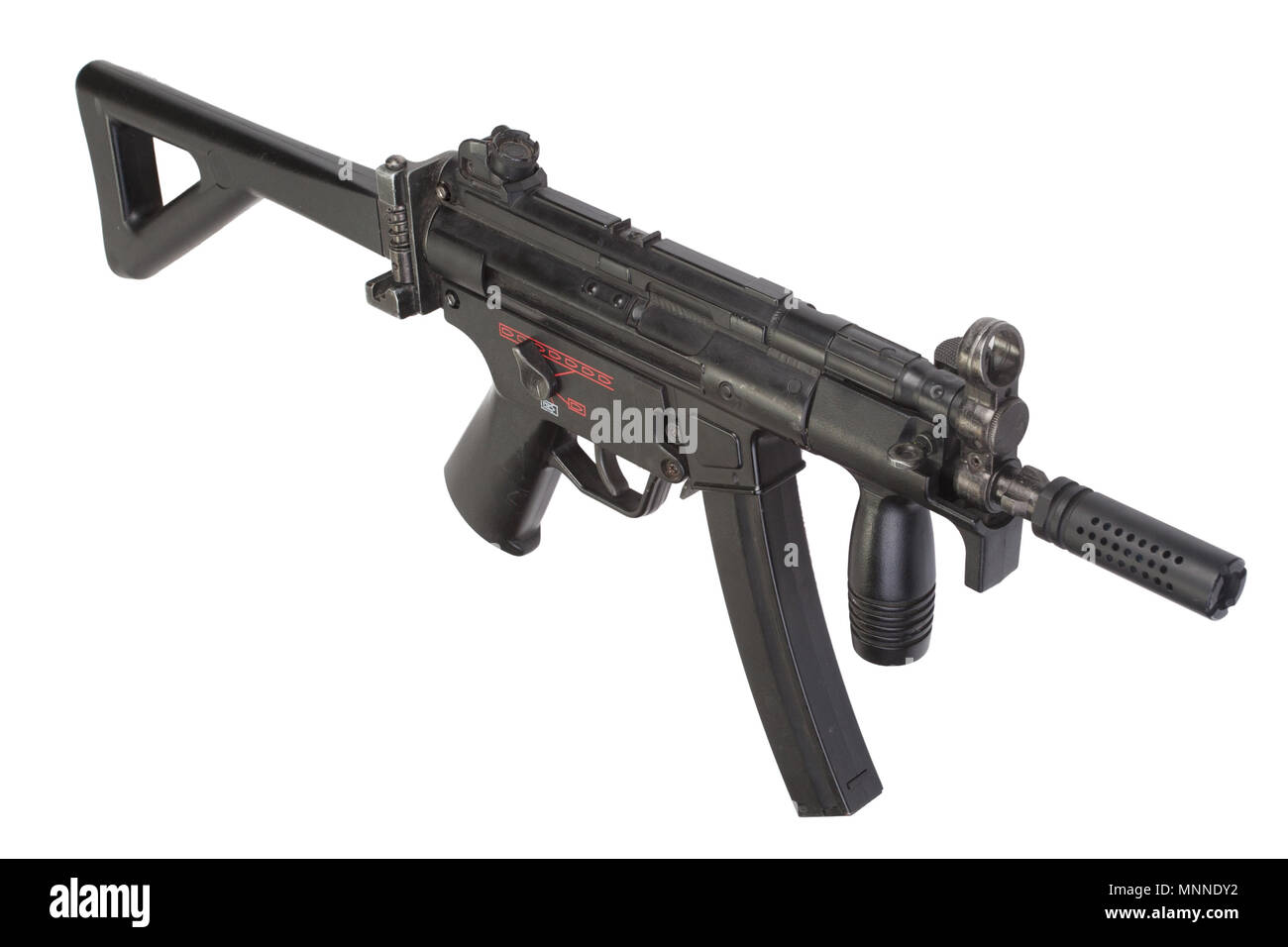 submachine gun MP5 isolated on white Stock Photo - Alamy