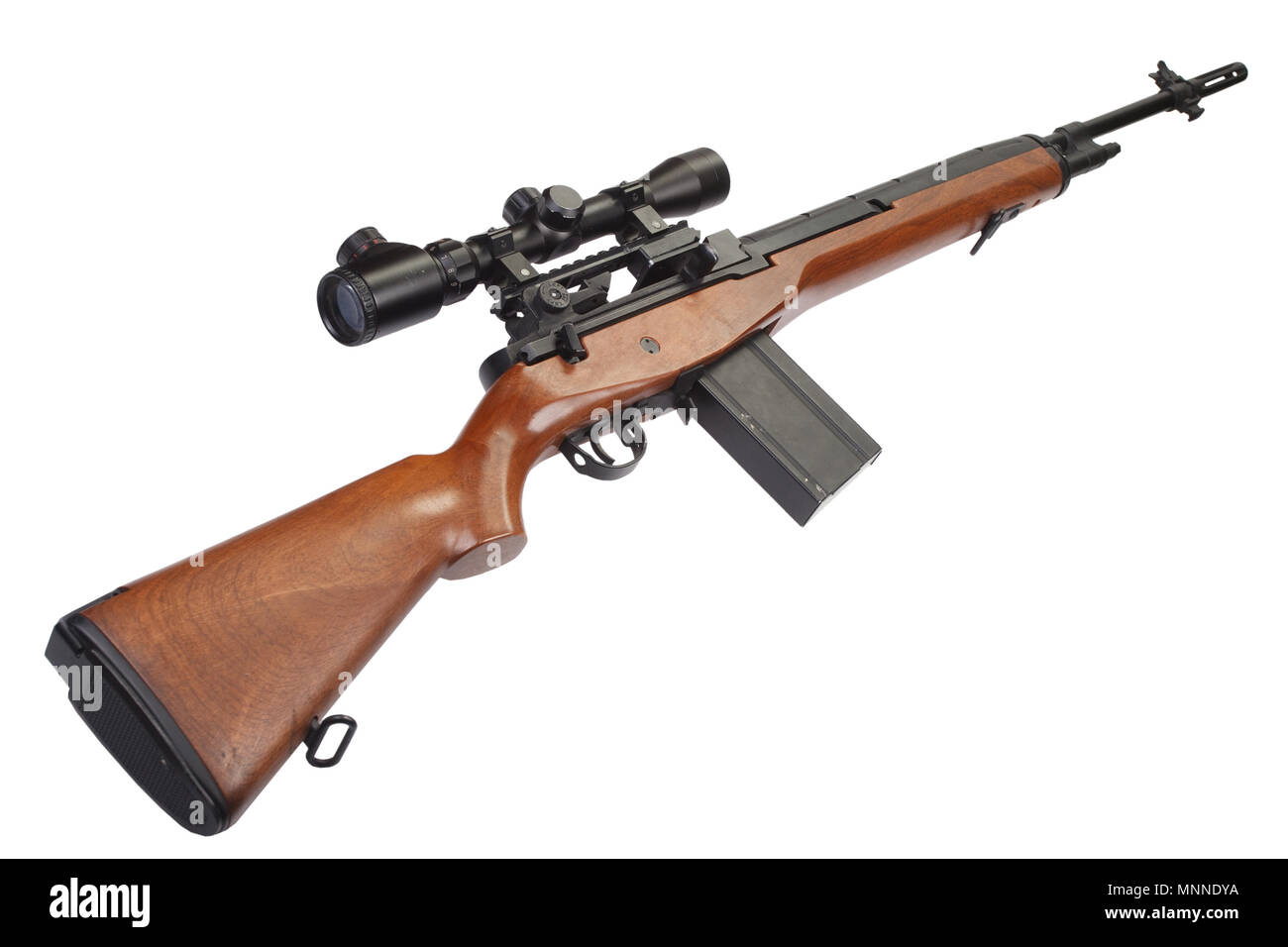 sniper rifle M14 isolated on white background Stock Photo - Alamy