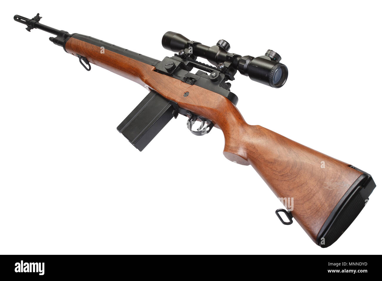 sniper rifle M14 isolated on white background Stock Photo - Alamy