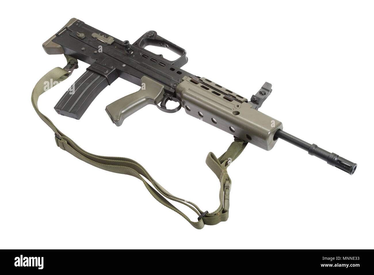 British assault rifle L85A1 isolated on a white background Stock Photo ...