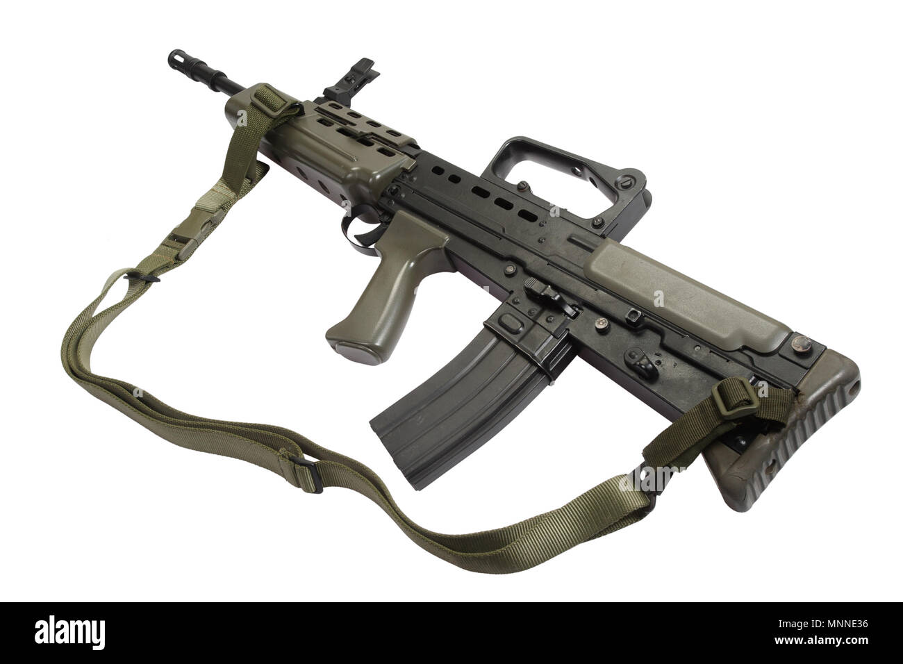British assault rifle L85A1 isolated on a white background Stock Photo ...