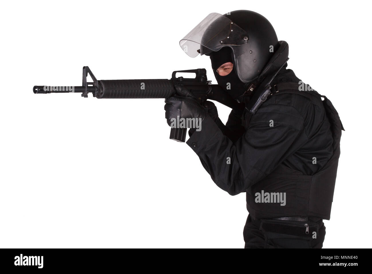 Riot police helmet black and white hi-res stock photography and images ...