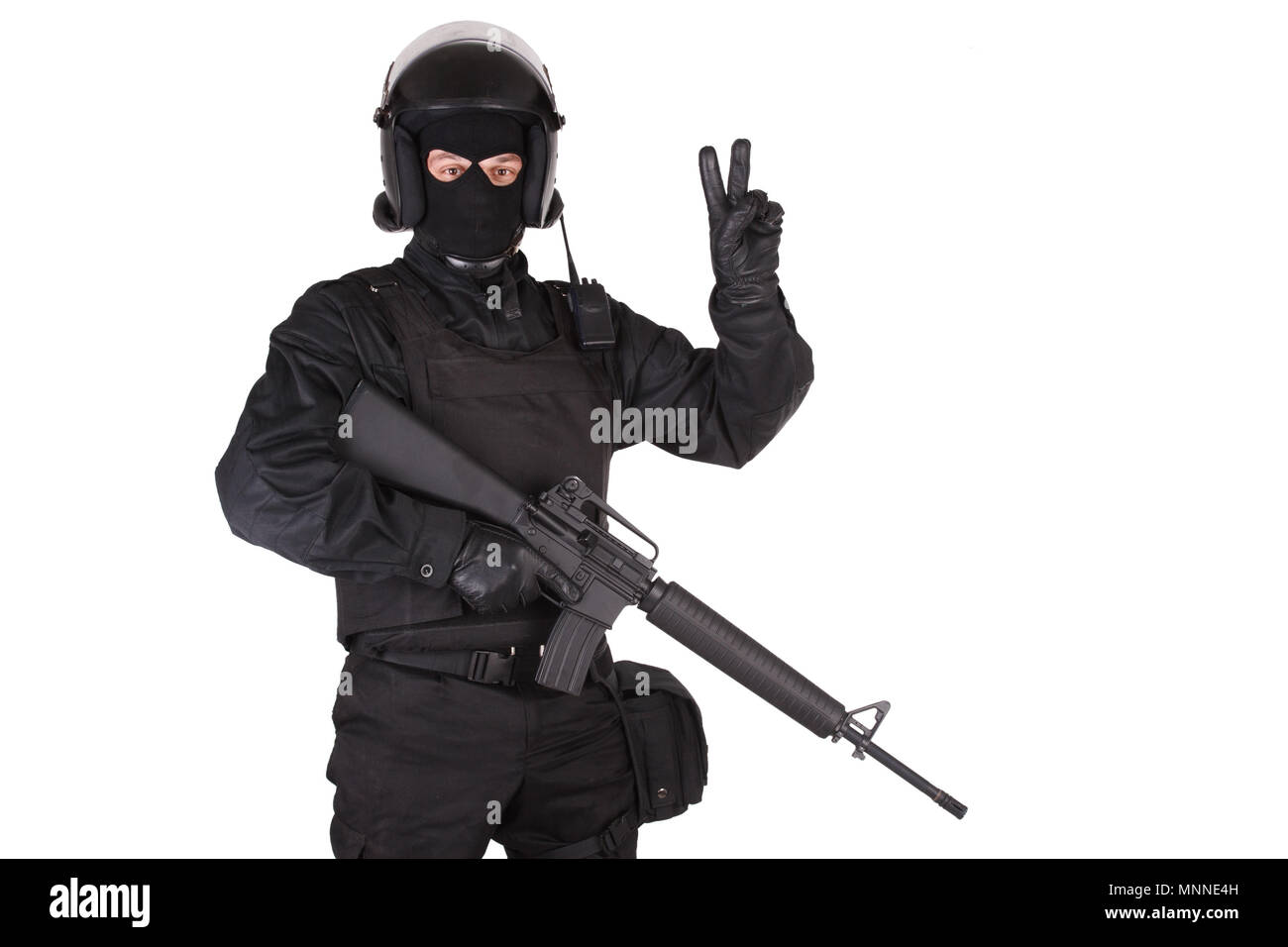 Riot police helmet black and white hi-res stock photography and images ...