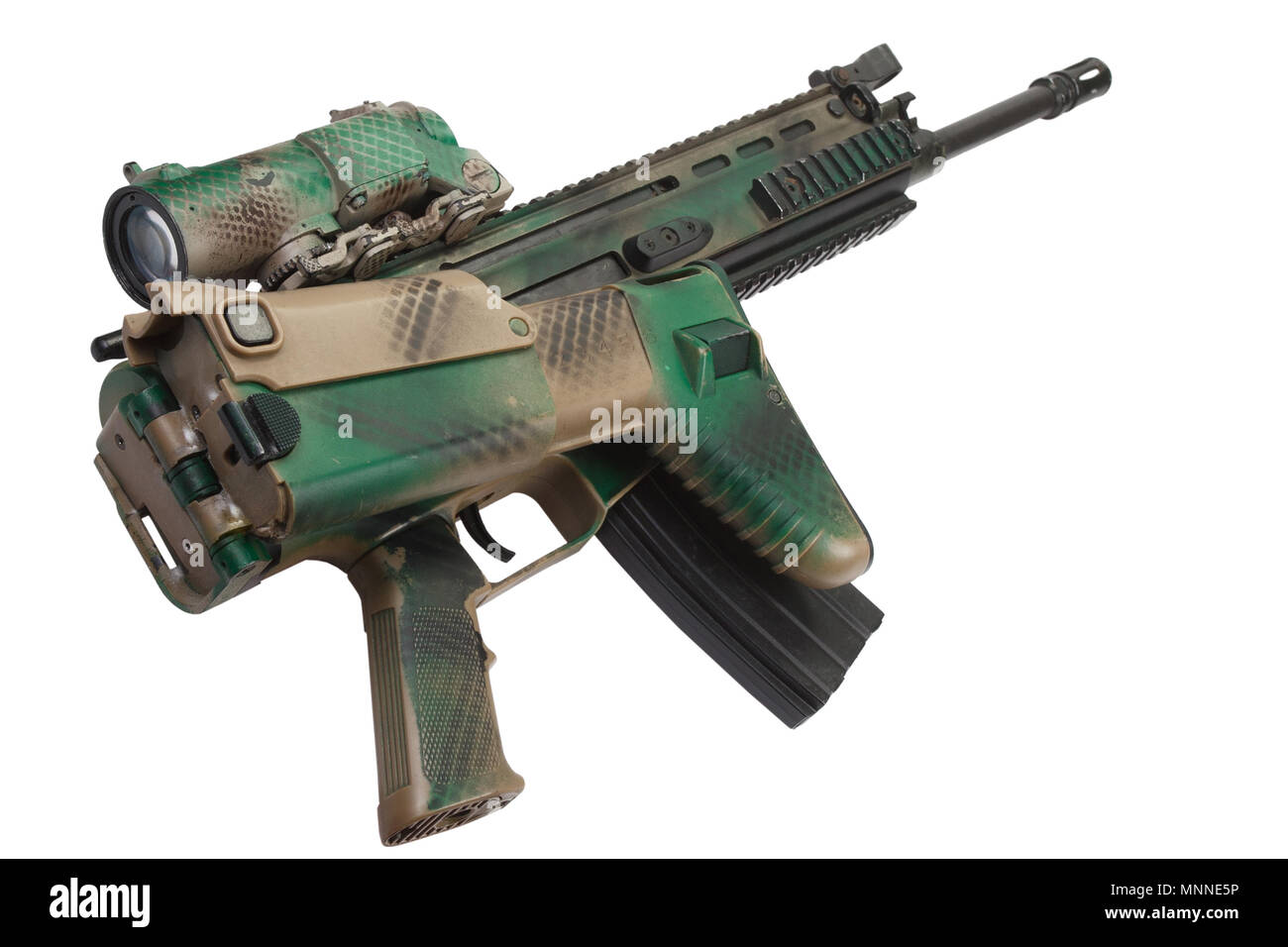 Special Operations Assault Rifle isolated on white Stock Photo - Alamy