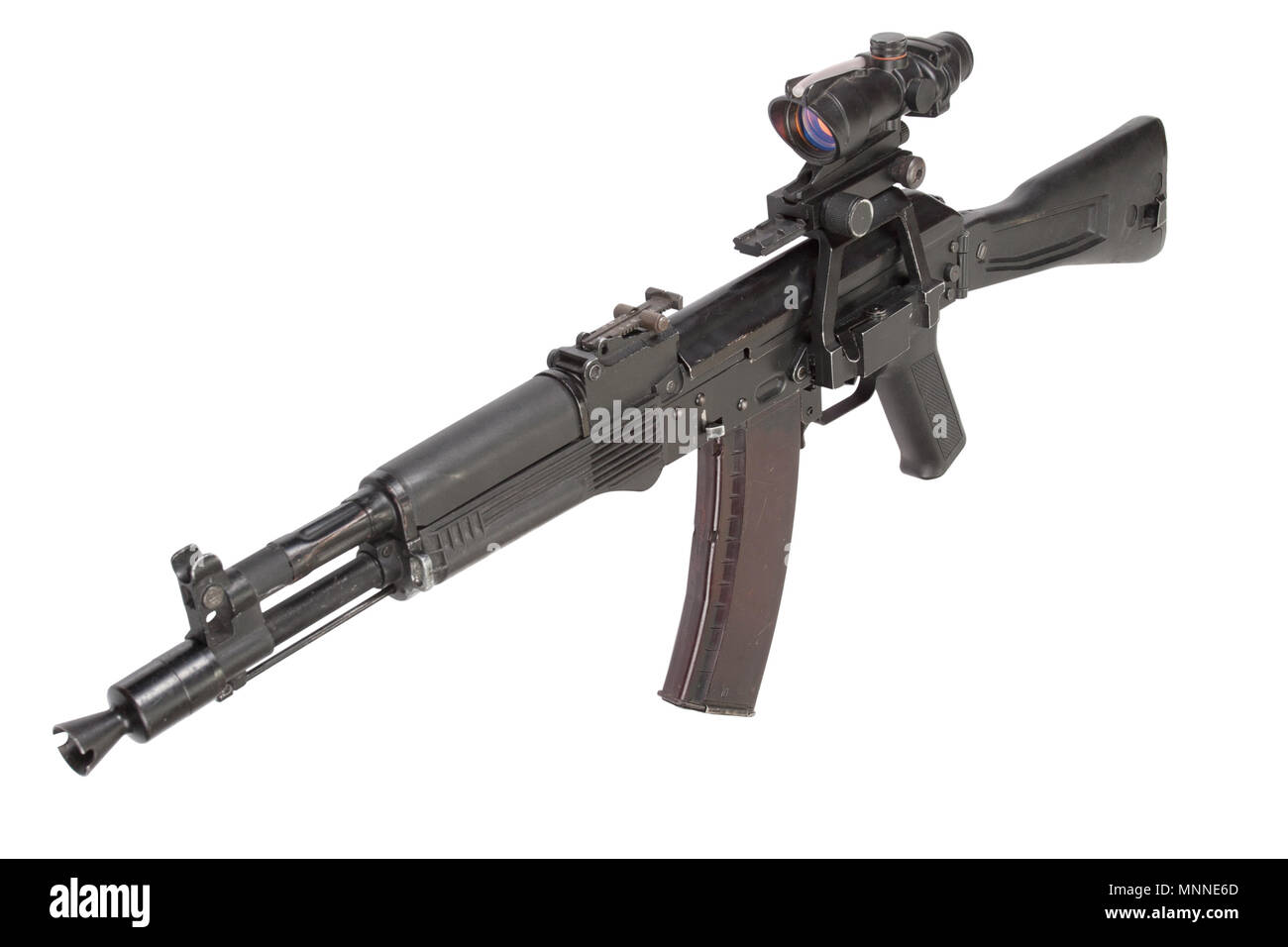 modern AK assault rifle isolated on white Stock Photo - Alamy