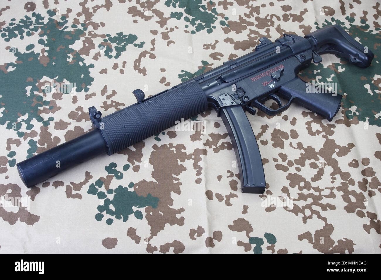 submachine gun MP5 with silencer isolated Stock Photo - Alamy