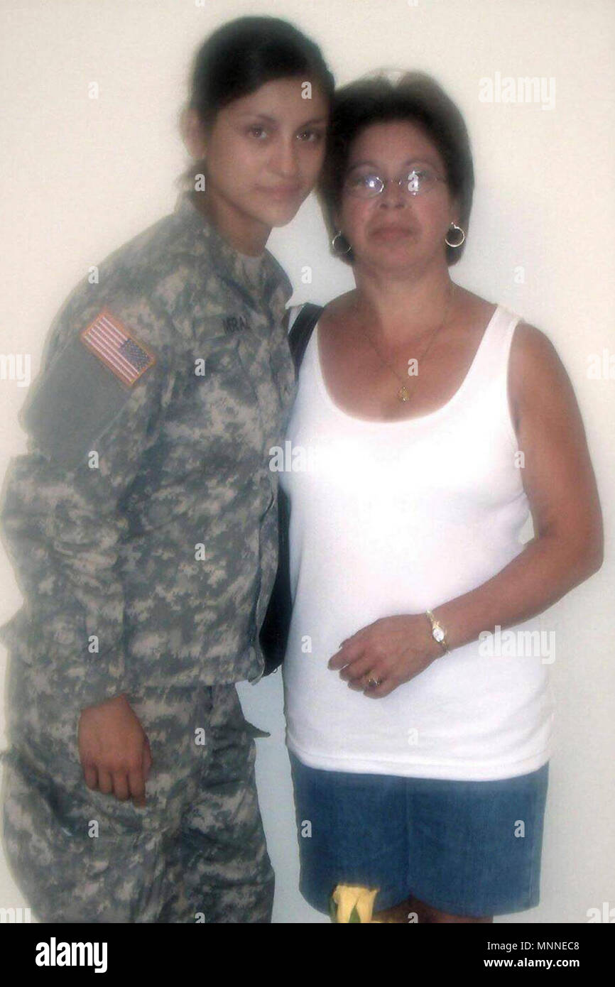 U.S. Army Reserve Sgt. Maribel Cano-Meraz, pauses for a photo with her ...