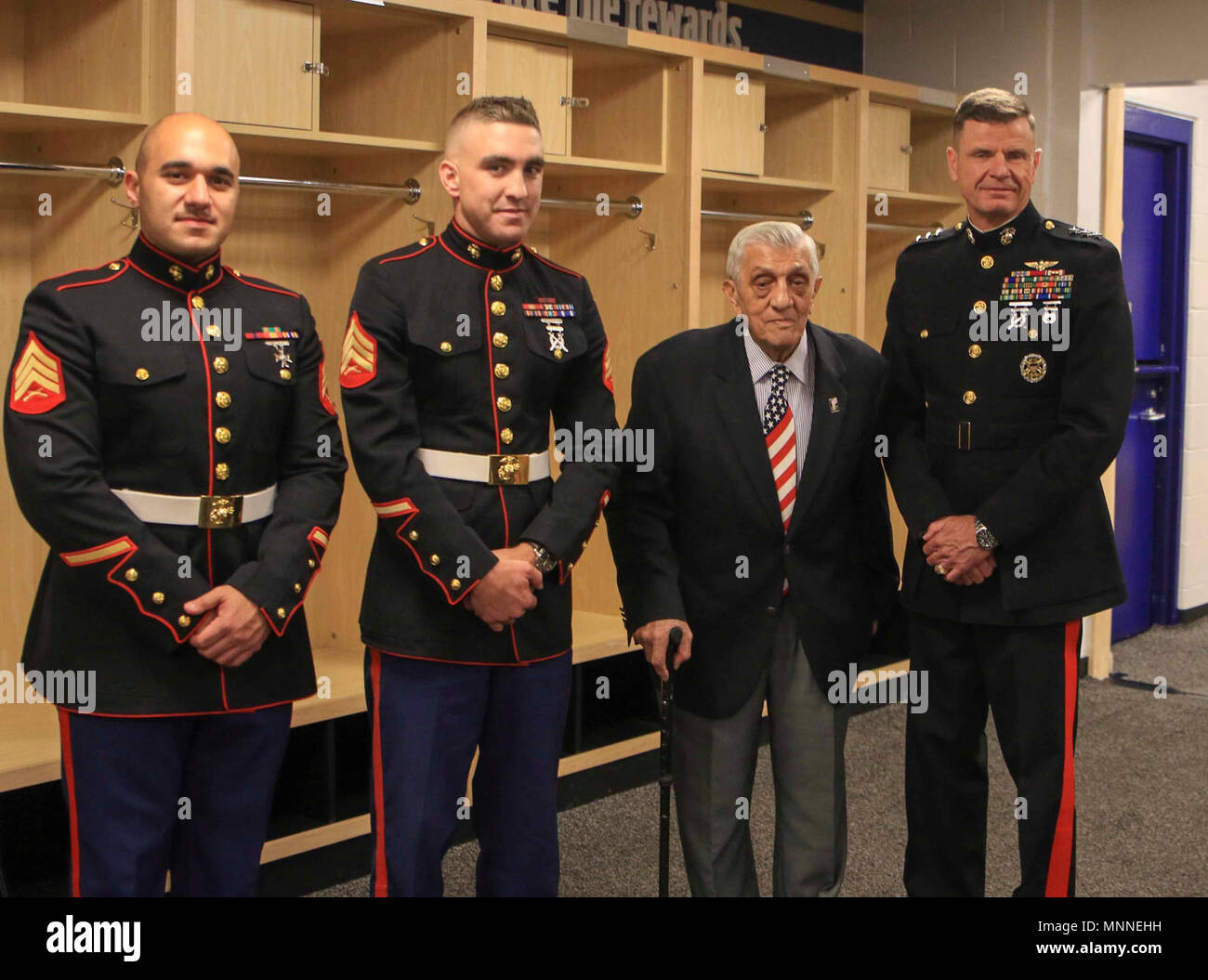 Lieutenant General William D. Beydler (far right), commander, U.S. Marine Corps Forces Central ...