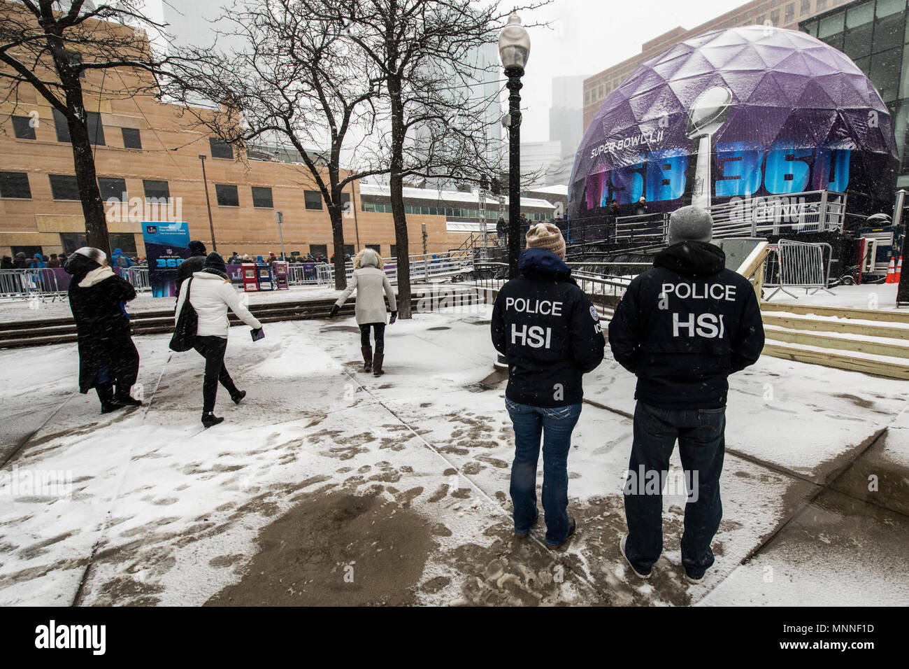 HSI Agents walk Nicollet Mall in downtown Minneapolis, Minnesota ...