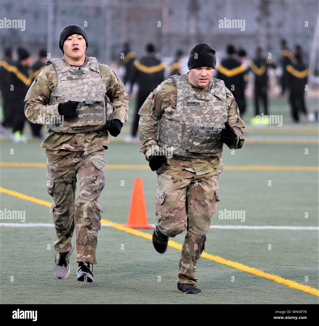 1st Lt. Austin Kong (Left), a quartermaster officer with the 339th ...