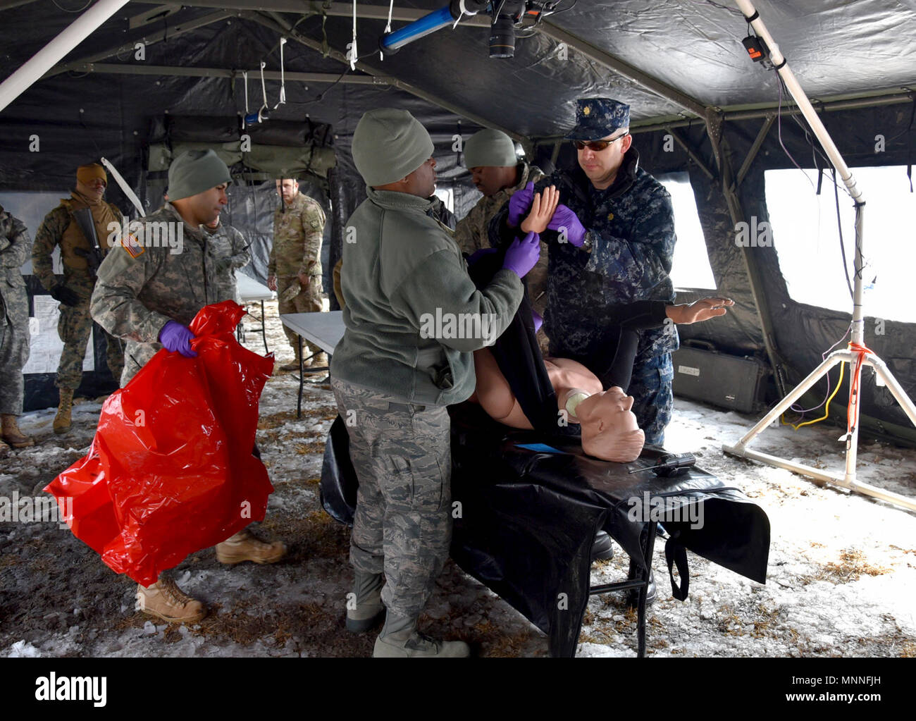 U.S. Navy Lt. Cmdr. Bryan Platt (right), Armed Forces Medical Examiner ...