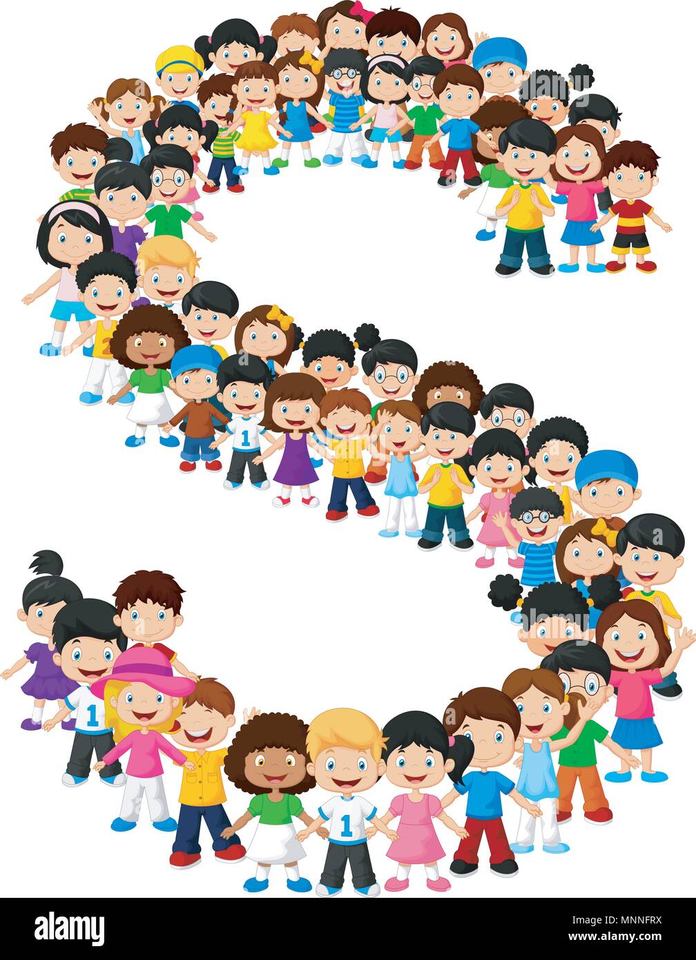 Little kids form alphabet S Stock Vector Image & Art - Alamy