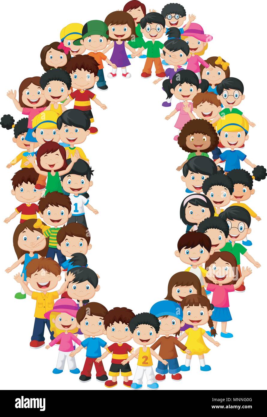 Little kids form number zero Stock Vector Image & Art - Alamy