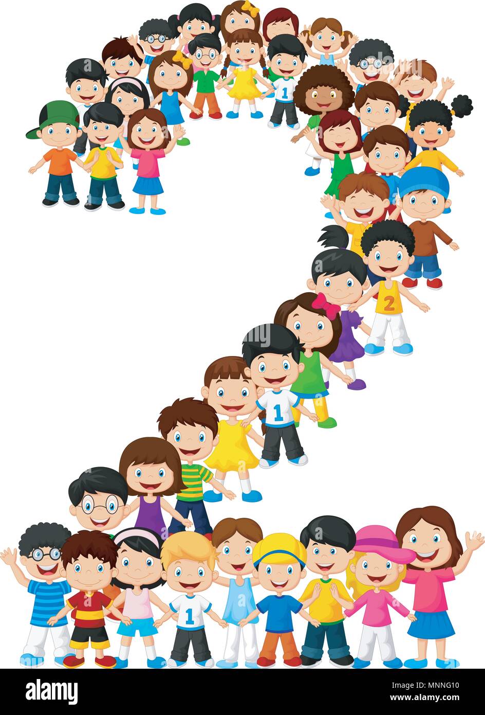 Little kids form number two Stock Vector Image & Art - Alamy