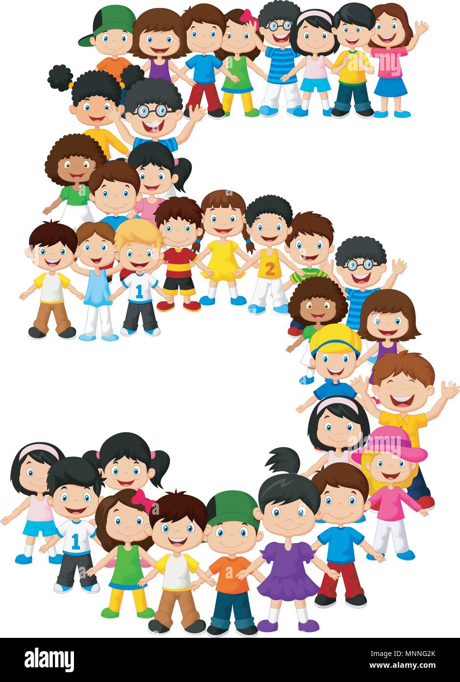 Little kids form number five Stock Vector Image & Art - Alamy