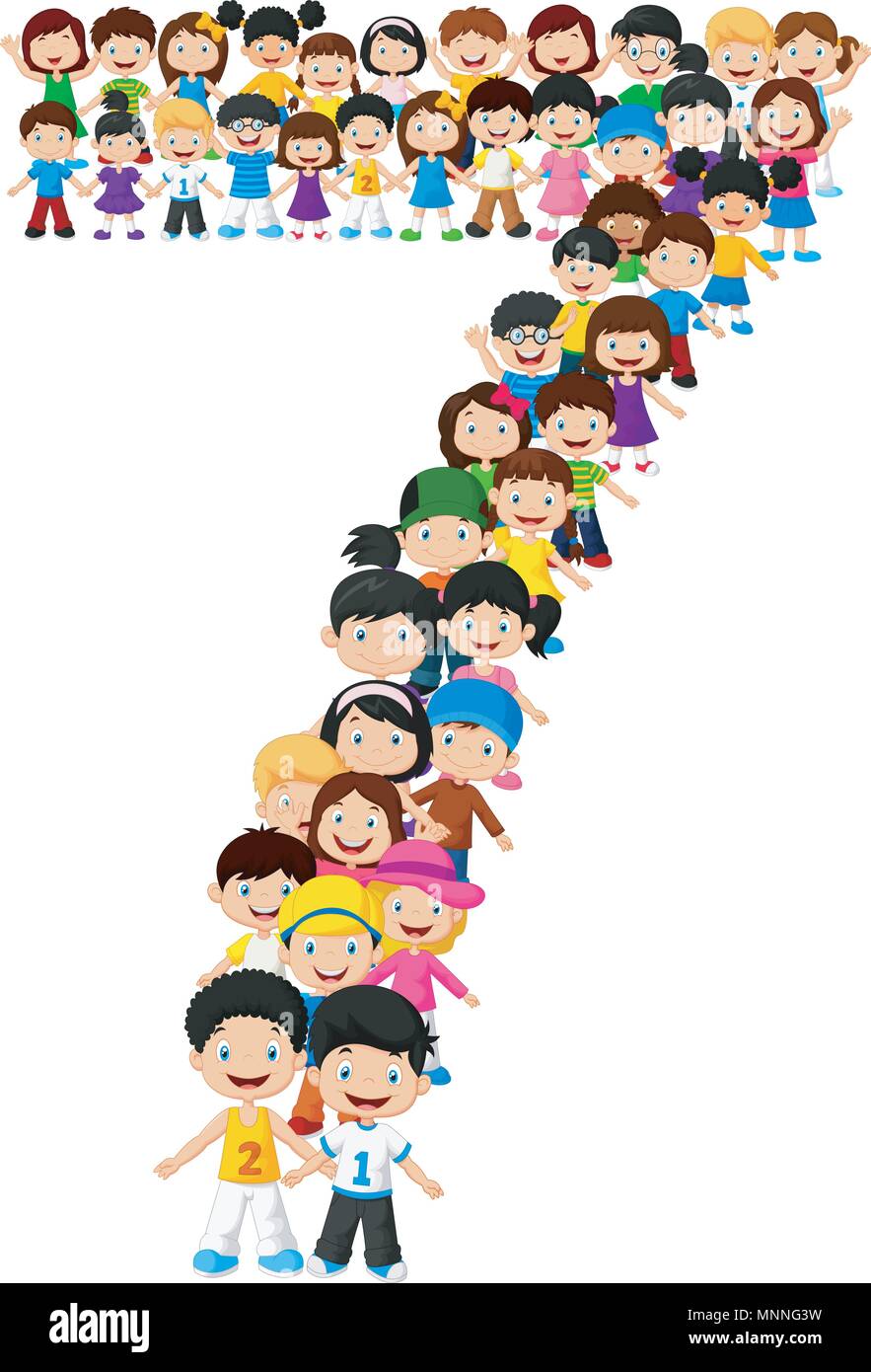 Little kids form number seven Stock Vector Image & Art - Alamy