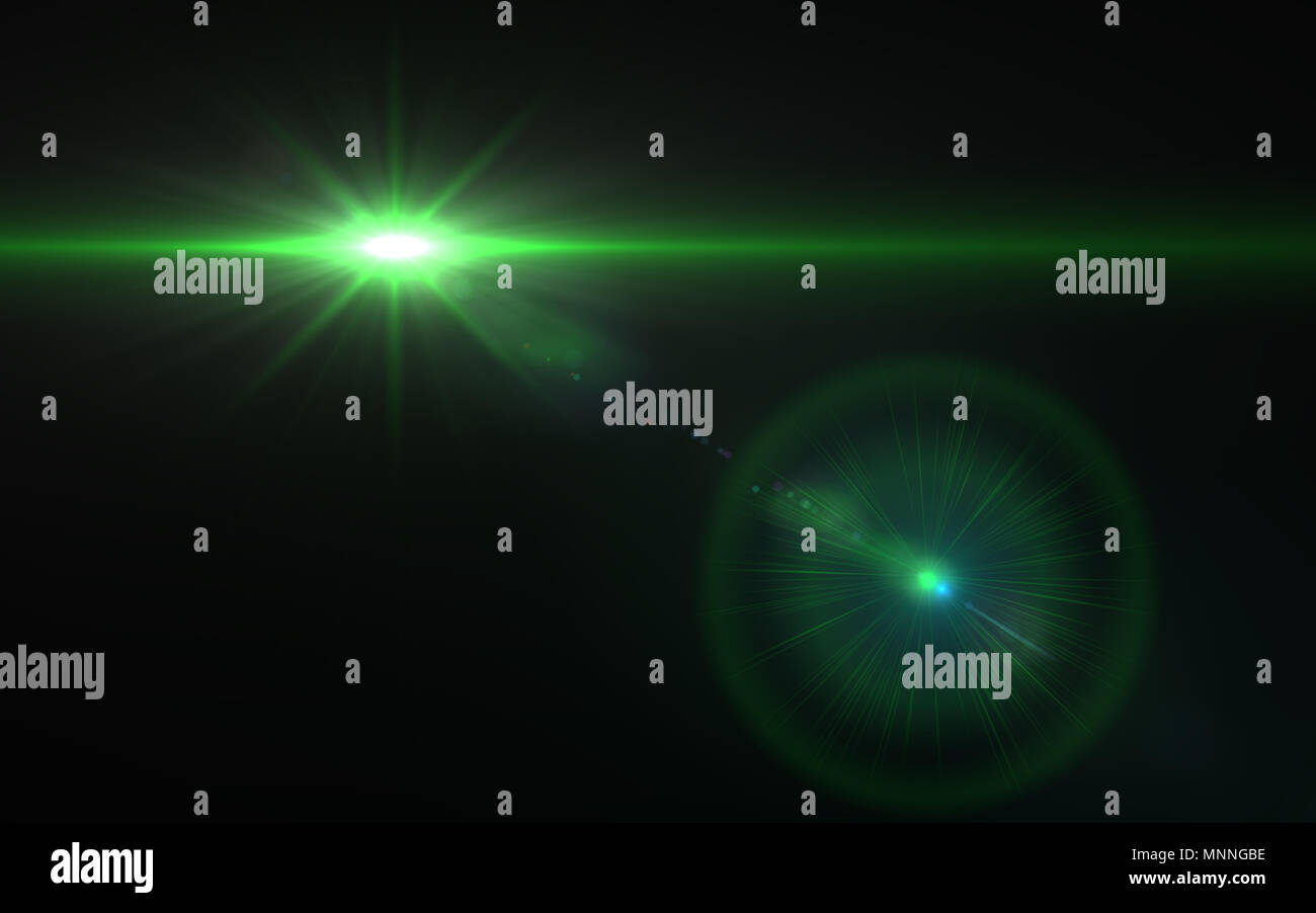 Design natural green lens flare. Rays background.Green shinny effects ...
