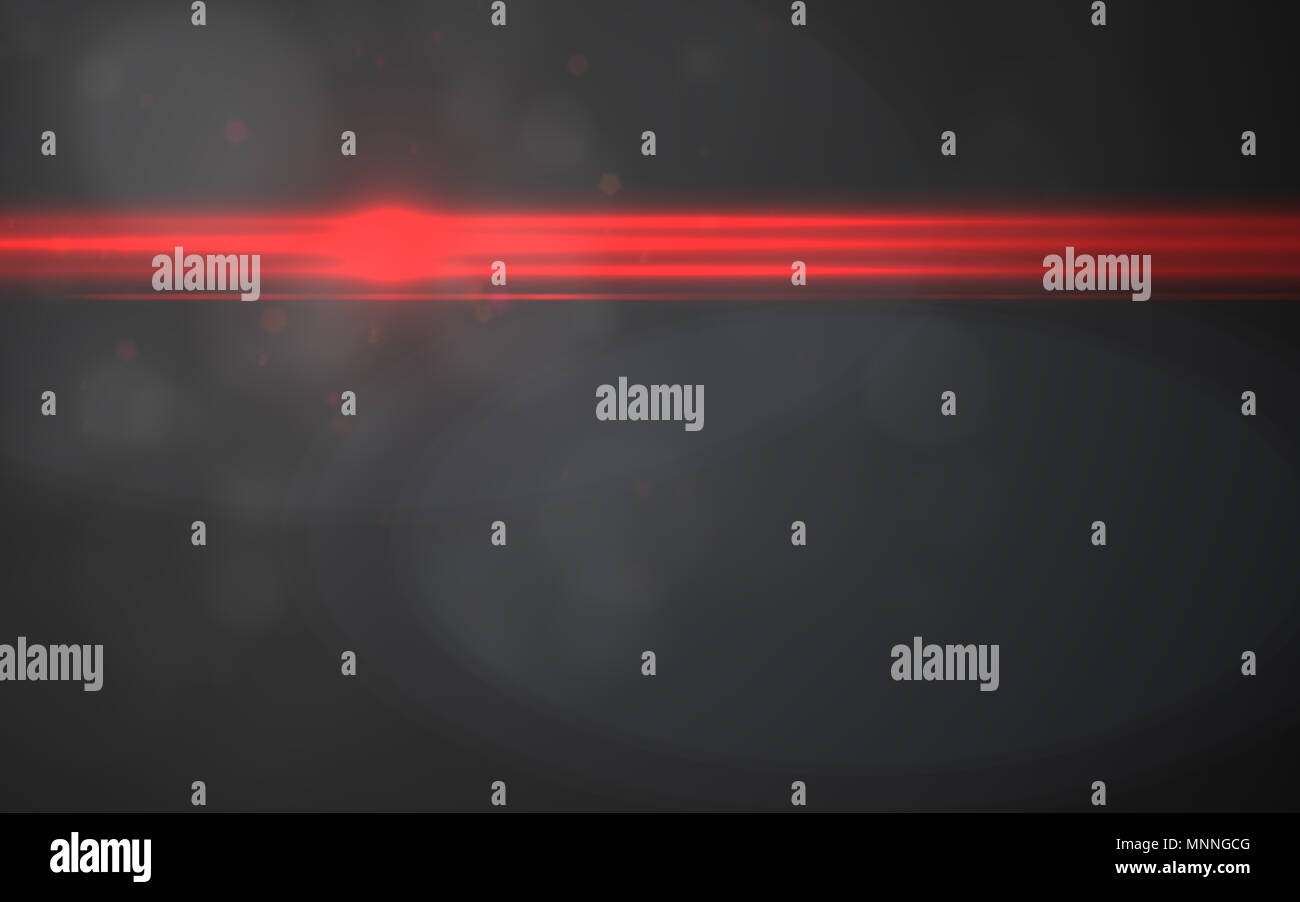 Abstract red digital flare lines move horizontal with smoke background ...