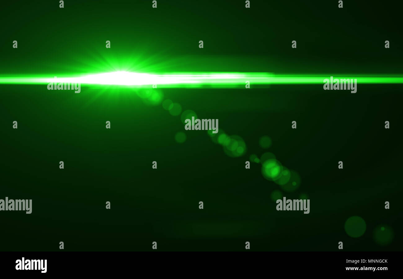 Green Lens Flare abstract Background.Design natural lens flare. Rays ...