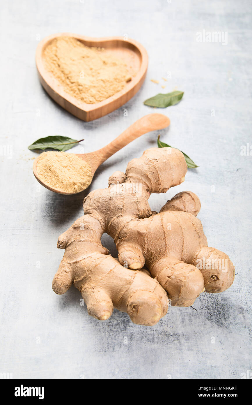 Fresh ginger root. View from above Stock Photo - Alamy