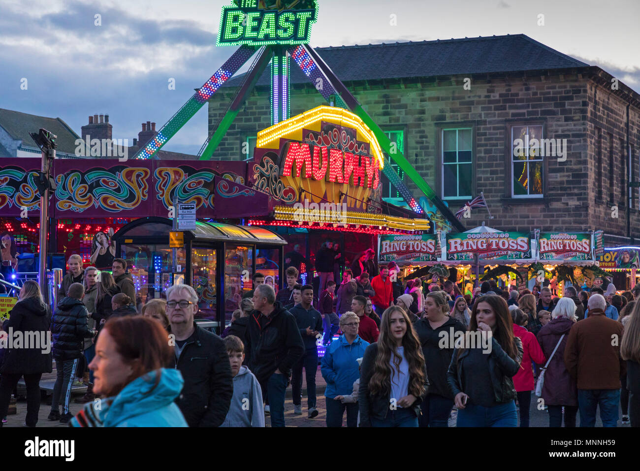 Crowds of visitors at Stokesley Show, North Yorkshire, England, UK ...