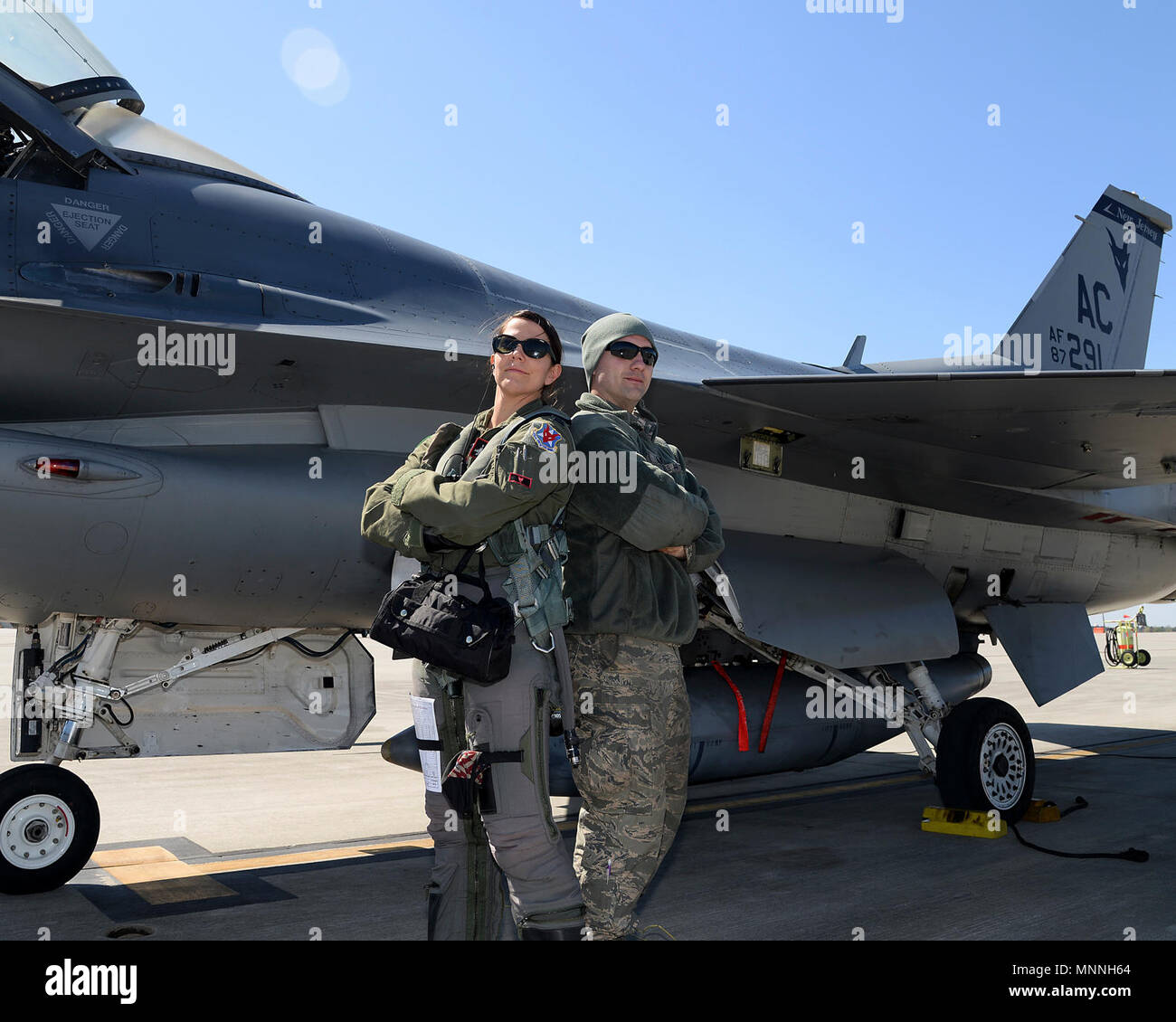 U.S. Air Force Capt. Janelle “Slam” Baron, a fighter pilot with the ...