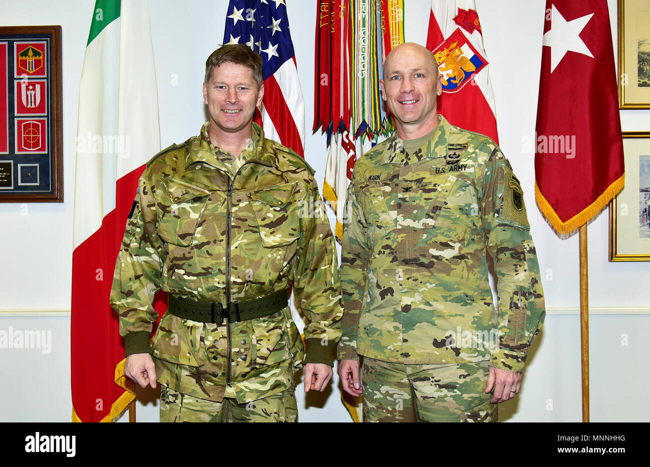 Col. Clint H. Kirk, right, the U.S. Army Africa chief of staff, and ...