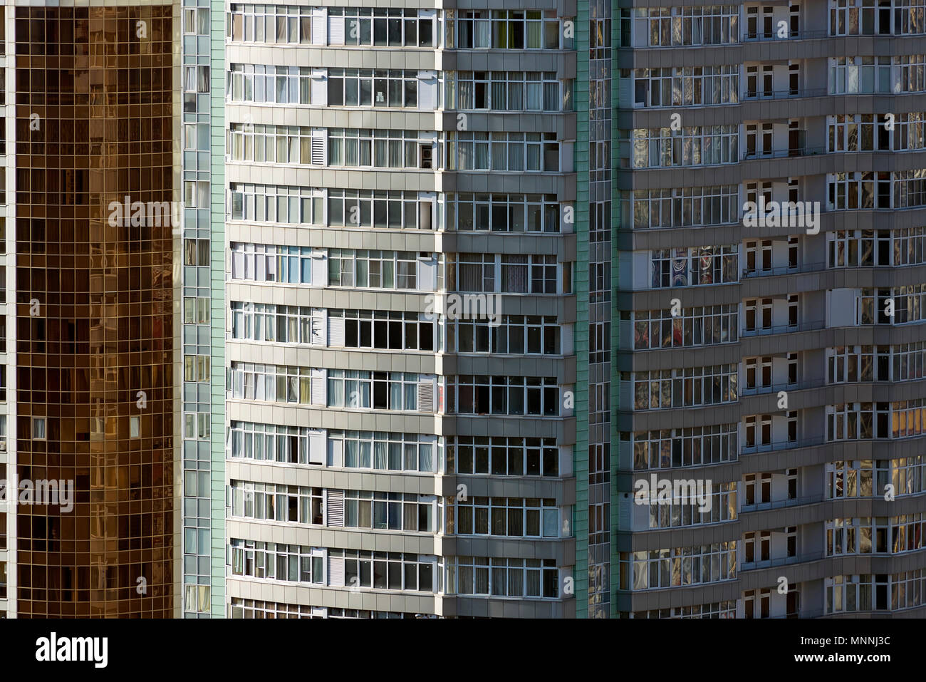 Residential cells of the hostel building. Modern minimalistic ...