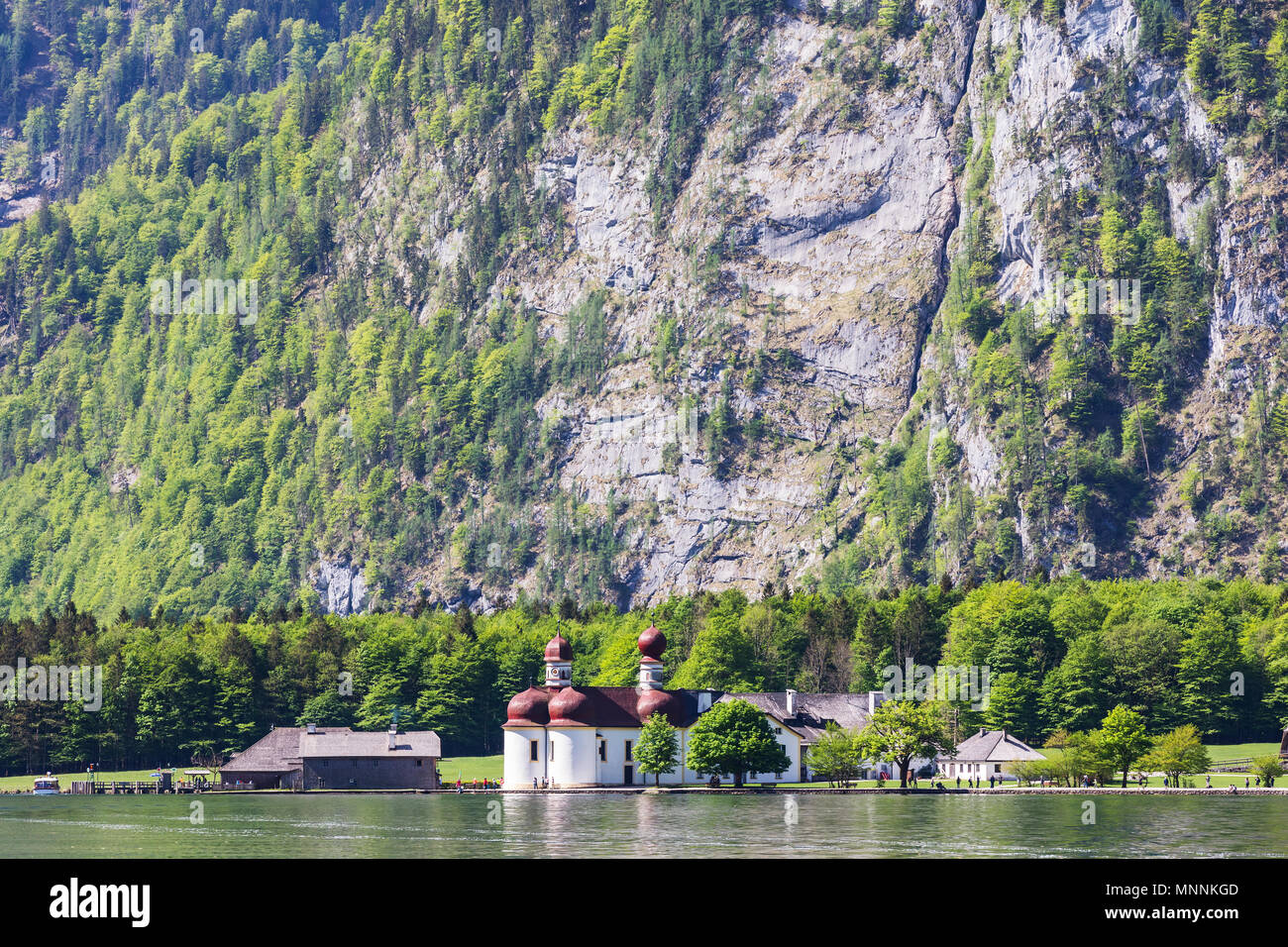 St. Bartholomew's Church at the Konigssee, Berchtesgaden, Bavaria ...