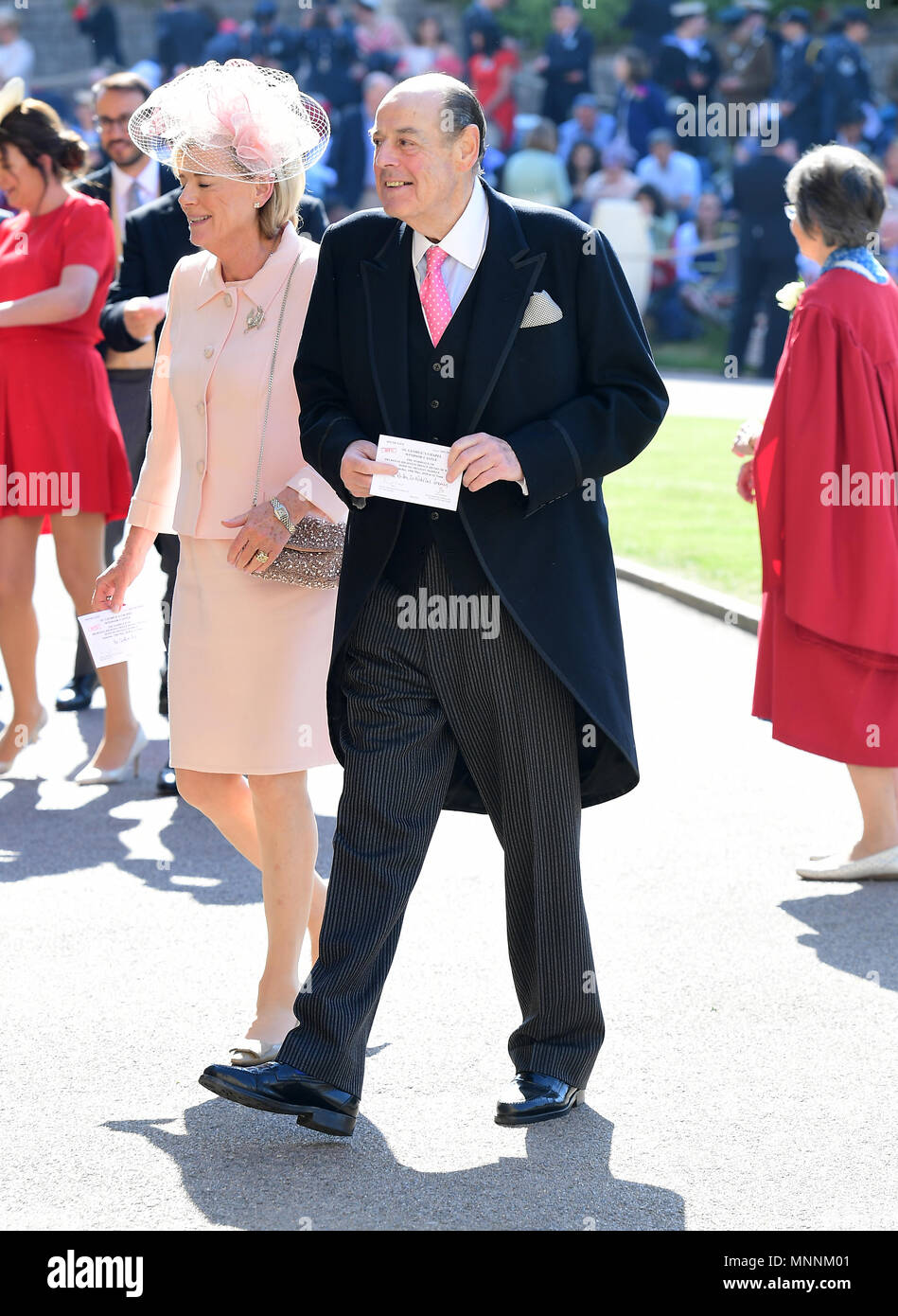 Nicholas Soames arrives at St George's Chapel at Windsor Castle for the ...