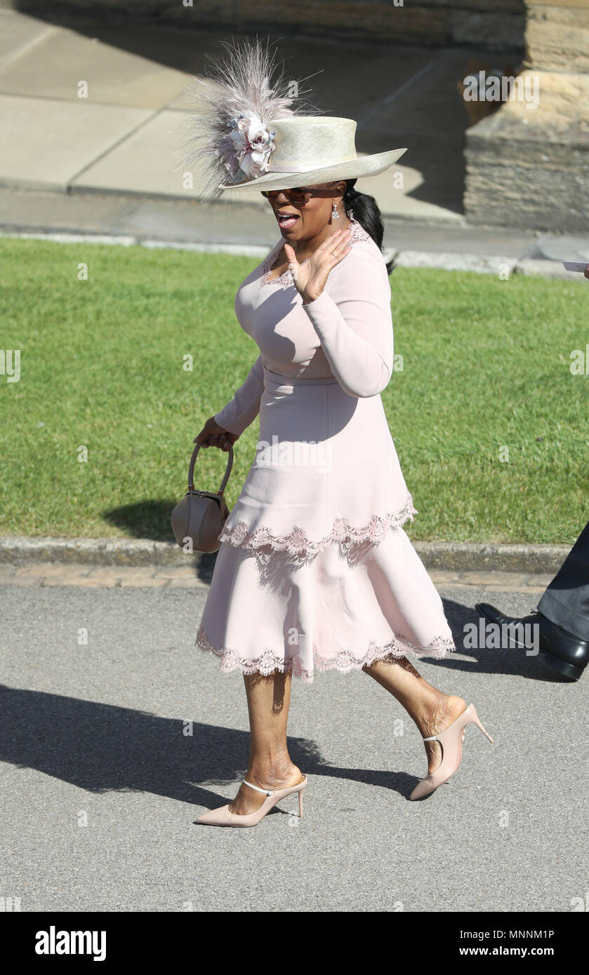 Oprah Winfrey arrives at Windsor Castle ahead of the wedding of Prince ...