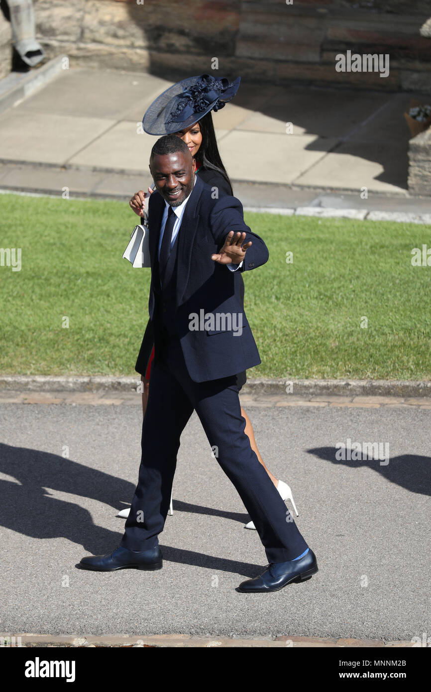 Idris Elba arrives at St George's Chapel at Windsor Castle for the ...