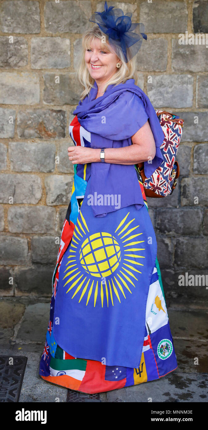 A Royal fan outside Windsor Castle ahead of the wedding of Prince Harry ...