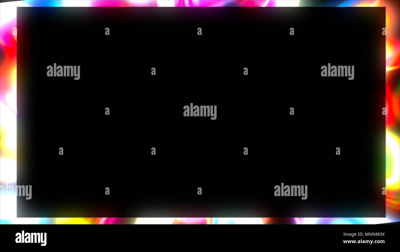 Bright frame. Dynamic border with shiny abstract art, 3d render ...