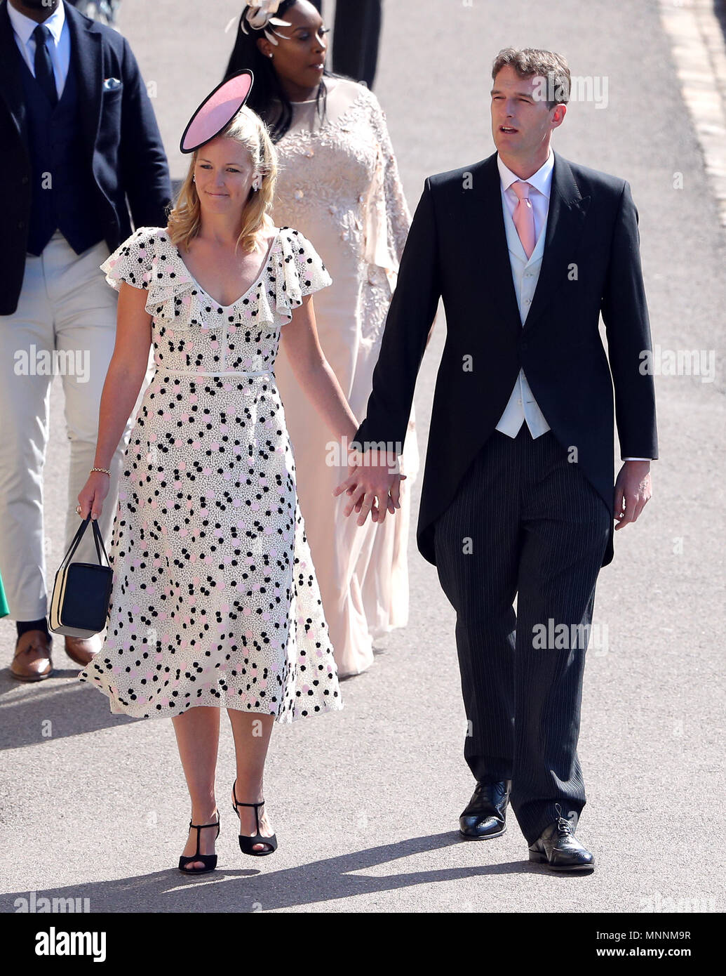 Dan Snow and Lady Edwina Louise Grosvenor arrive at St George's Chapel ...