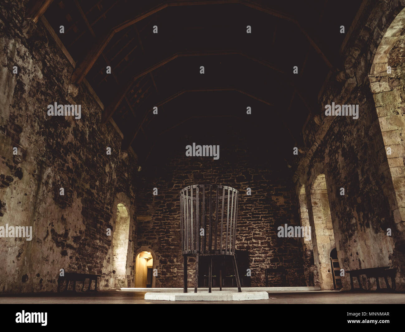 Castle big room without people, scotland Stock Photo - Alamy