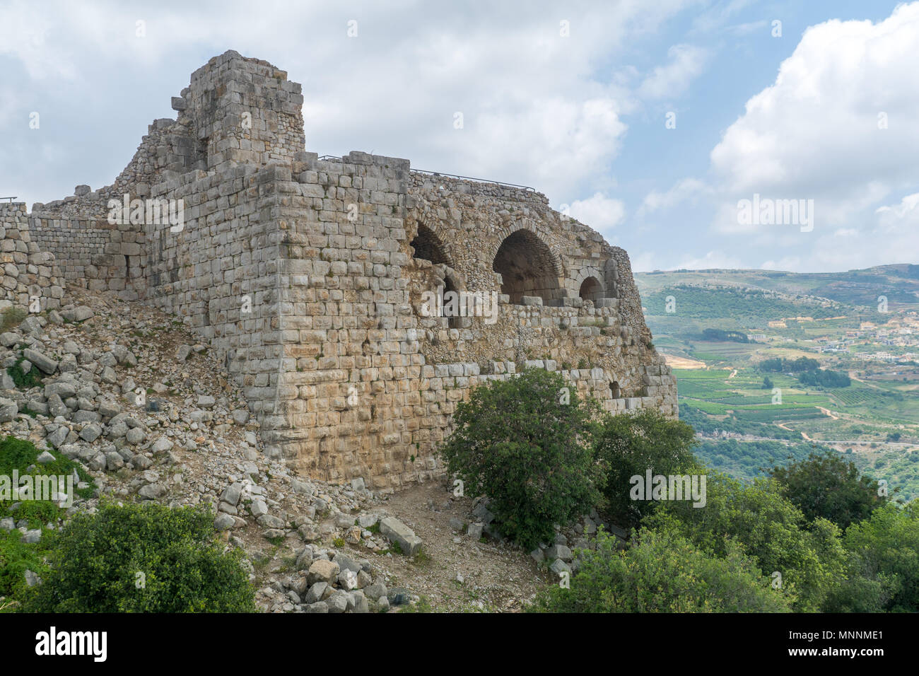 The remains of the Nimrod Fortress, a 13th century Muslim castle in ...