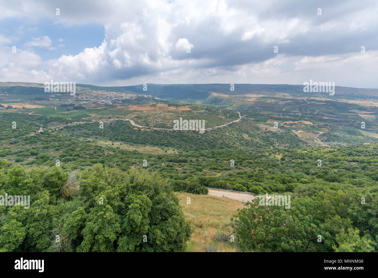 View of the north section of the Hula Valley, viewed from Nimrod ...