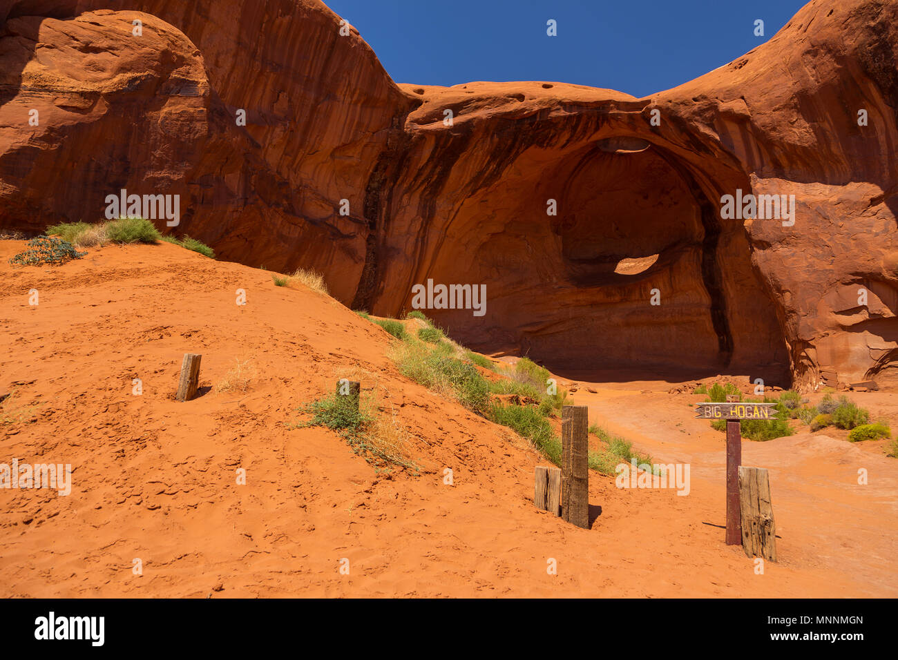Eye of the eagle Big Hogan. Pothole natural arch eroded in sandstone ...