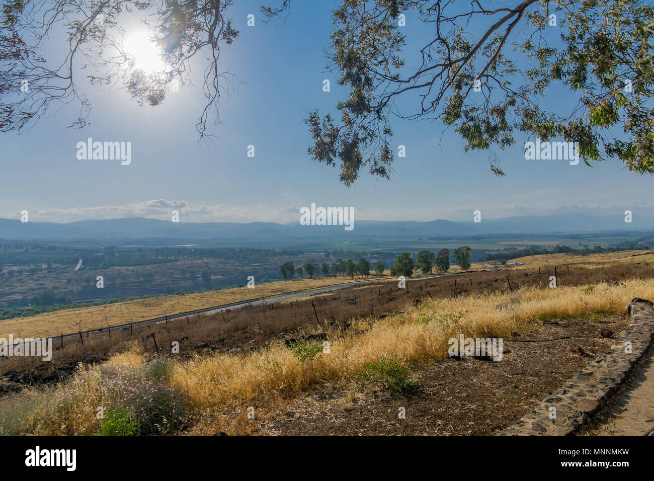 View of the Hula Valley and upper Galilee viewed from Gadot lookout ...