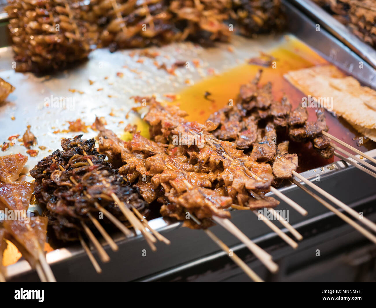 Chicken meat kebabs thailand hi-res stock photography and images - Alamy