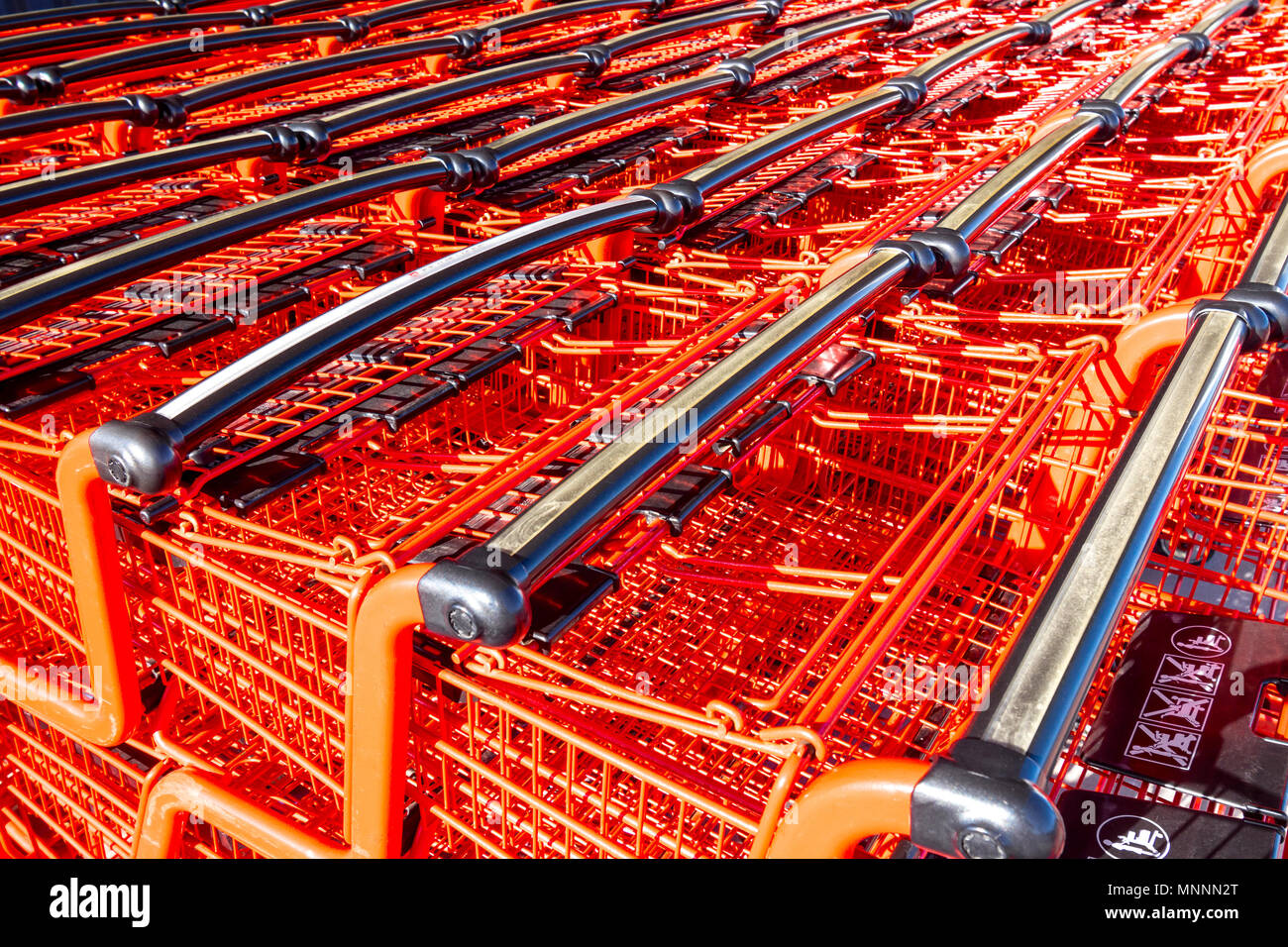 Red trolleys hi-res stock photography and images - Alamy