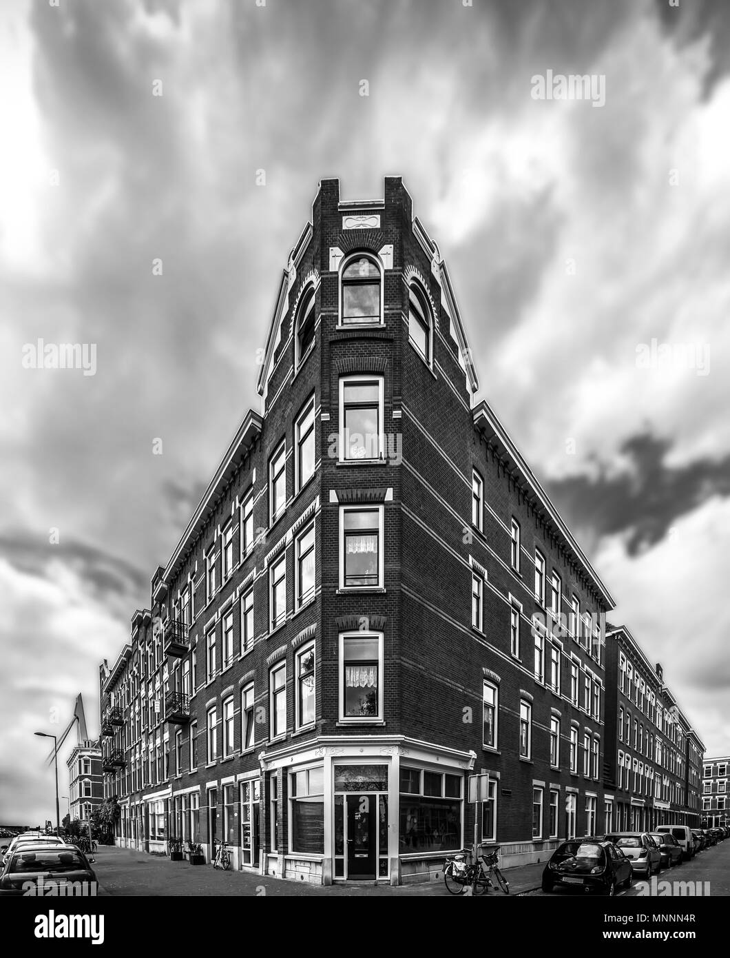 Traditional dutch house in black and white Stock Photo - Alamy