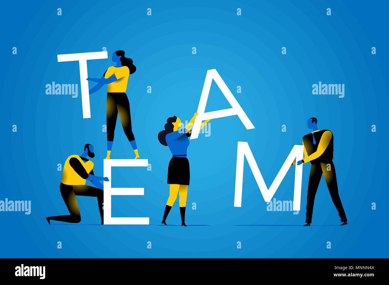 Colleagues together Stock Vector Images - Alamy